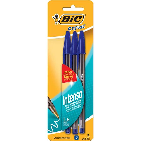 CANETA BIC CRISTAL BOLD CARTELA - Papelaria em Osasco