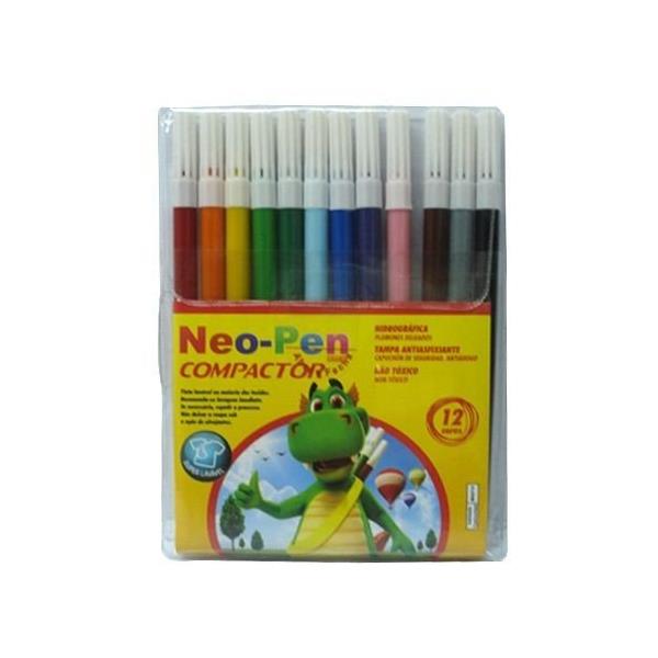 HIDROGRAFICA NEO PEN 12 CORES LONGA COMP - Papelaria em Osasco